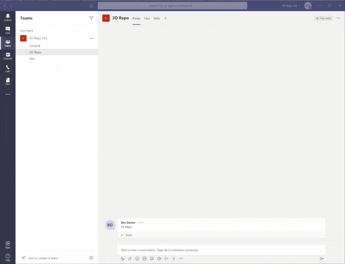 Working Remotely with 3D Repo: Viewing Issues via Microsoft Teams