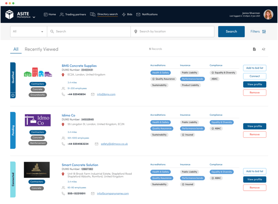 Asite Marketplace - Collaborative Supply Chain Management